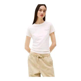Tommy Jeans Femme, Tops, Blanc, Taille: 38 FR TShirt MC 100% coton