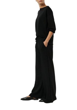 Comma Sweater unifarben, mit Viskose und Stretch