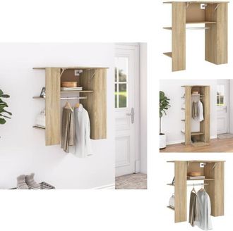 vidaXL Flurschrank Sonoma-Eiche 97,5x37x99 cm Holzwerkstoff - Flurschrank - Kleiderschrank - Wohnzimmermöbel - Holzschrank - Eichefarben