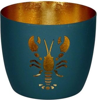 Gift Company Madras, Windlicht, M, Motiv: Hummer, Windsor/Gold