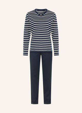 Schiesser Schlafanzug Casual Essentials blau