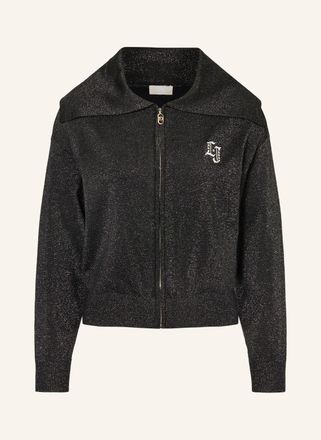 Liu Jo Liu Jo Set: Mesh-Top Und Strickjacke Mit Glitzergarn schwarz