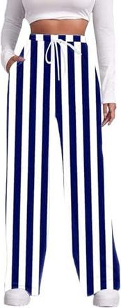 Generic Pantalon de jogging pour femme - Taille basse - Pantalon de sport baggy long ray&eacute; - Pantalon de loisirs - Pantalon en tissu l&eacute;ger et confortable - Pan