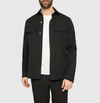 MAC Broeken Outdoorhemd MAC Overshirt, Herren, Gr. XL (42), N-Gr, power schwarz, Web, Obermaterial: 62% Polyester, 33% Viskose, 5% Elasthan, bequem h&uuml;ftbedeckend,