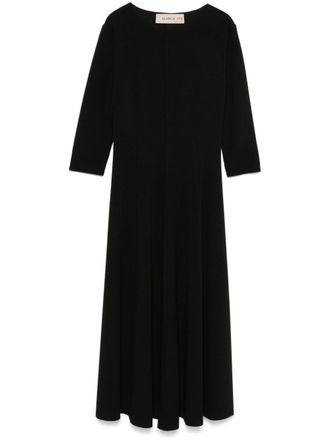 Blanca Vita robe mi-longue en crêpe - Noir