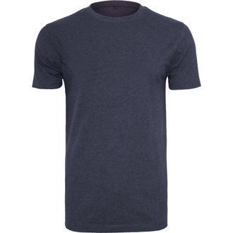 Build Your Brand Herren T-Shirt Round Neck, M&auml;nner Basic T-Shirt mit Rundhalsausschnit, Regular Fit, Baumwolle, Navy, XXL