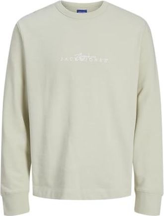 Jack & Jones Straight Crew Jorvarenna Sweat Droit à col Rond, Tint Celadon, S Homme