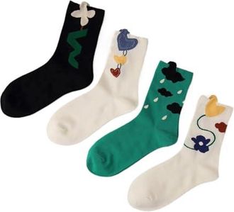 Generico Lot de 5 paires de chaussettes &agrave; fleurs de dessin anim&eacute; pour femme Kawaii, Color11, Size Suit For 35-42