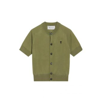 Ami Femme, Pulls, Vert, Taille: 36 FR Polo AMI