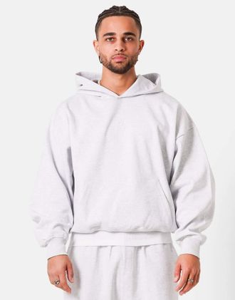 Sixth June Sweat &agrave; capuche avec broderie coeur - Gris clair