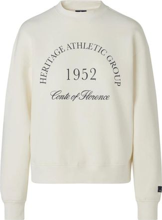 Conte Of Florence Femme, Sweatshirts et sweats &agrave; capuche, Blanc, Taille: 40 FR Girocollo SweaT-shirt