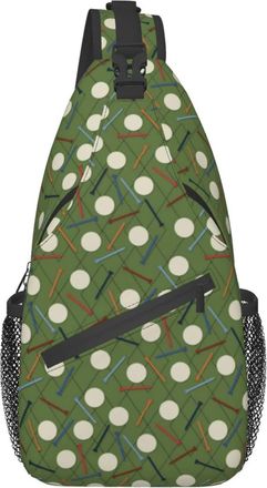 AOOEDM Lustiger Golf-Sport-Sling-Rucksack, Golf-Brusttaschen, Umhängetasche, Büro, Arbeit, Reisen, Wandern, Tagesrucksack für Damen und Herren