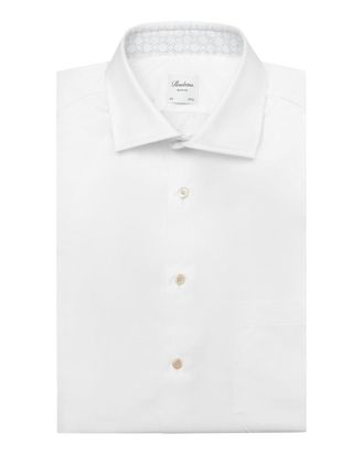 Stenstr&ouml;ms Unifarbenes Kurzarmhemd aus Twofold Super Cotton, Regular in