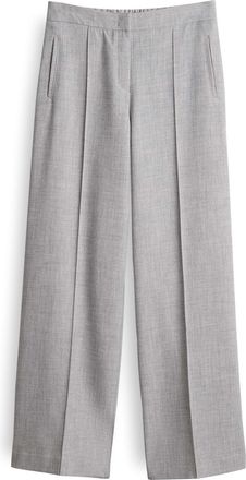OPUS Damen Wide Leg Pants | Maiga Cozy Wide Leg Pants in M&eacute;lange Optik Hazy Fog Melange, 36