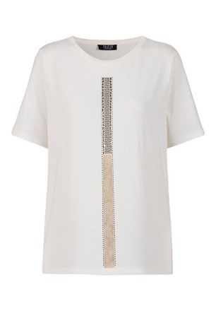 Tuzzi Nero T-Shirt mit Zierstreifen