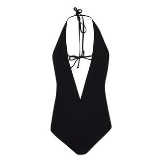 Valentino Garavani Femme, Maillots de bain, Noir, Taille: 40 FR Tie Halter Swimsuit