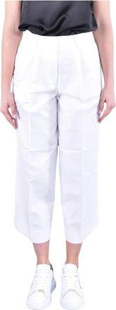 Michael Kors Femme, Pantalons, Blanc, Taille: 34 FR Pantalon Large &Eacute;vas&eacute; Coupe Cheville