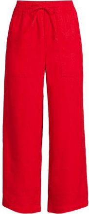 Lands End Weite 7/8-Leinenhose mit Dehnbund, Damen, Größe:36-38 regular, Orange, Leinen, by Lands End