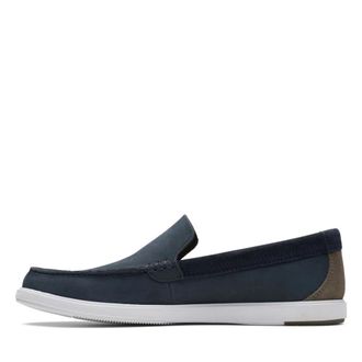 Clarks Marine Nubuk Mokassin Sommerschuh - - Shoes - Herren - Blau - 42 1/2 EU