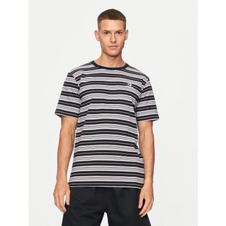Converse T-Shirt M Loose Fit Striped Tee 10027159-A01 Schwarz Loose Fit
