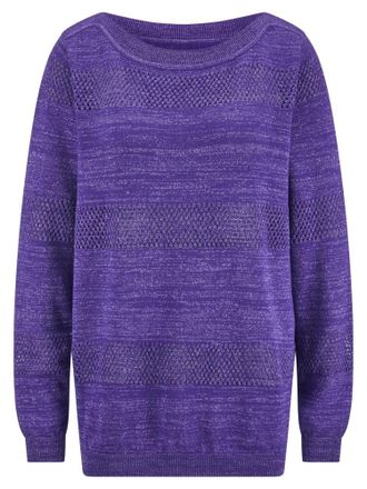 Emilia Lay Rundhals-Pullover Emilia Lay lila