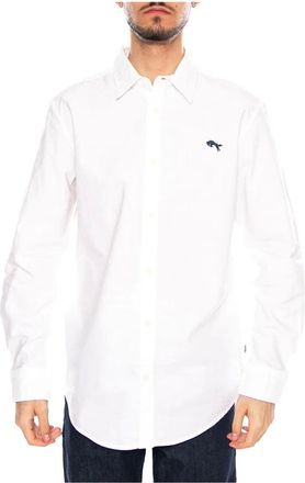 Wrangler Homme, Chemises, Blanc, Taille: L LS Shirt