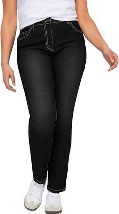 Angel Of Style Femme Grandes Tailles Jean Emma Coupe Slim Fit à 5 Poches, avec propriétés Stretch Confortables Noir 56 831913100-54