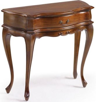 Les Tendances Console en bois dacajou marron 1 tiroirs Castle 87cm