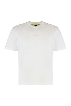 HUGO BOSS Logo-Embroidered Cotton T-Shirt - White