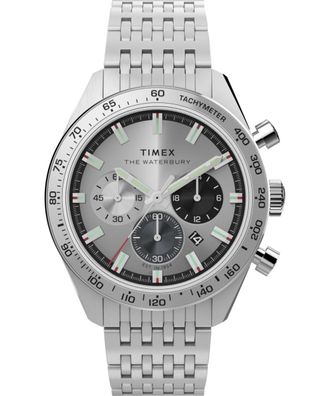 Timex Waterbury Traditionelle Herren-Silberuhr TW2Y18700