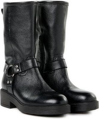 Saison 1865 Biker -Stiefel mit Darla Leder Heels - Schwarz