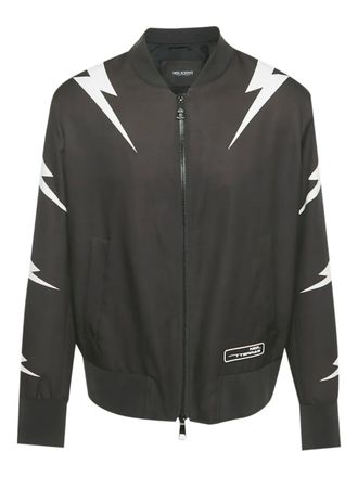 Neil Barrett veste bomber &agrave; imprim&eacute; graphique - Noir