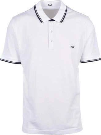 Fay Homme, Tops, Blanc, Taille: 2XL Polo