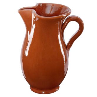 MamboCat Tonkrug Mittelalter Wikinger Krug 1,9 Liter I Mediterrane Karaffe Antik in hochwertiger Handarbeit I Vintage Kanne für Met Glühwein Bier I Sangria Kan