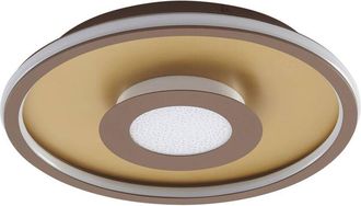 Lindby Lindby - led Deckenleuchte Pekela aus Aluminium dimmbar mit Fernbedienung für Wohnzimmer & Esszimmer von