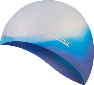 Aqua Speed BUNT Schwimmhaube wasserdicht + Kleines Mikrofaserhandtuch | Damen & Herren | Bademütze | Badehaube | Badekappe | Swim Hat | Schwimmmütze für Mädchen 