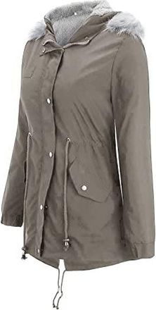 Generic Veste dhiver chaude et &eacute;paisse &agrave; capuche pour femme, gris, S