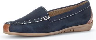 Gabor Damen Slipper, Frauen Slip On,Wechselfu&szlig;bett,Best Fitting,Businessschuhe,Slip-ons,Mokassins,Halbschuhe,Nightblue/Peanut,38.5 EU / 5.5 UK