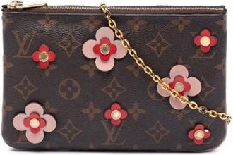 Louis Vuitton Pre-owned Blooming Flowers Double Zip Pochette - Femme - Pre-owned - Brun - Taille: ONE Size