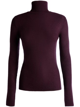 Bally Gerippter Rollkragenpullover - Rot