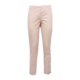 Fabiana Filippi Slim Fit Baumwolle Leichte Hose - - Trousers - Damen - Rosa - XS