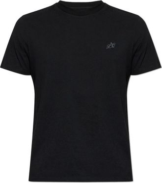 AllSaints Homme, Tops, Noir, Taille: 2XL Cipher Embroidered Crew Neck T-Shirt