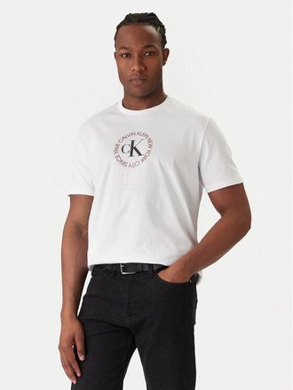 Calvin Klein Jeans T-Shirt Word Circle Graphic LV14RE816G Wei&szlig; Regular Fit