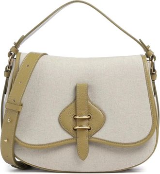 Coccinelle Femme, Sacs, Beige, Taille: ONE Size Buckle Leather Tote