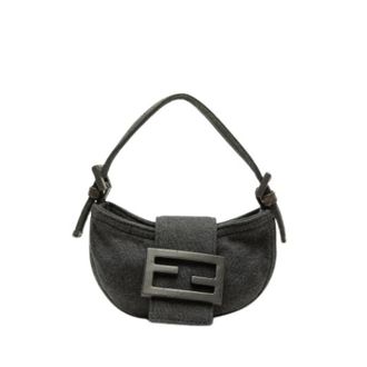 Fendi Pre-owned Woll Mini Bag - - Pre-owned - Damen - Grau - ONE SIZE