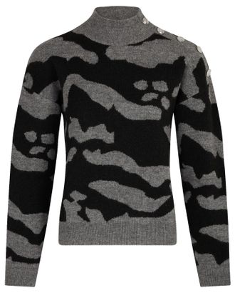 Morgan Damen 242-mfelix Pullover, Anthrazit/Schwarz, Large