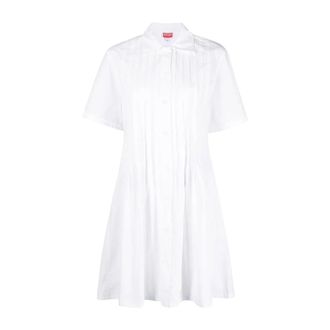 Kenzo Popeline Hemdkleid - - Dresses - Damen - Wei&szlig; - M