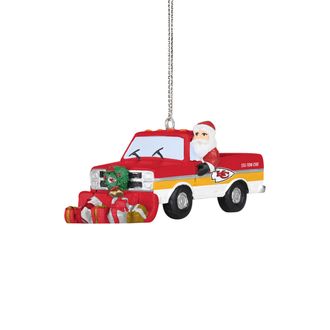 Foco NFL Kansas City Chiefs Baumschmuck Snow Plow Santa Truck Anh&auml;nger Ornament Weihnachtsbaum