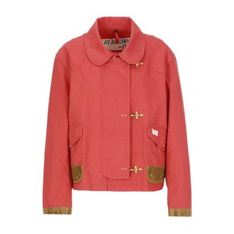 Fay 3-Haken Baumwolljacke - - Jackets - Damen - Rot - XS