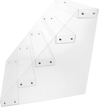 OSALADI Getr&auml;nkeregal aus Acryl Mehrstufiges Displayregal mit 5 Ebenen Transparentes Snack und Getr&auml;nkepr&auml;sentationsgestell f&uuml;r Superm&auml;rkte und B&uuml;ro